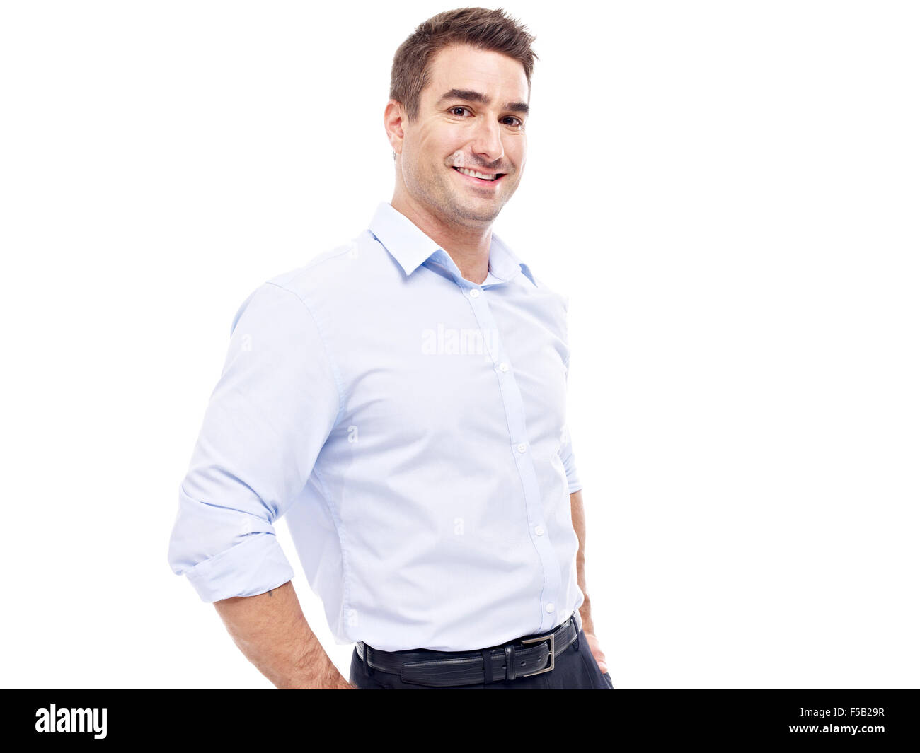 studio portrait of a caucasian corporate executive Stock Photo - Alamy