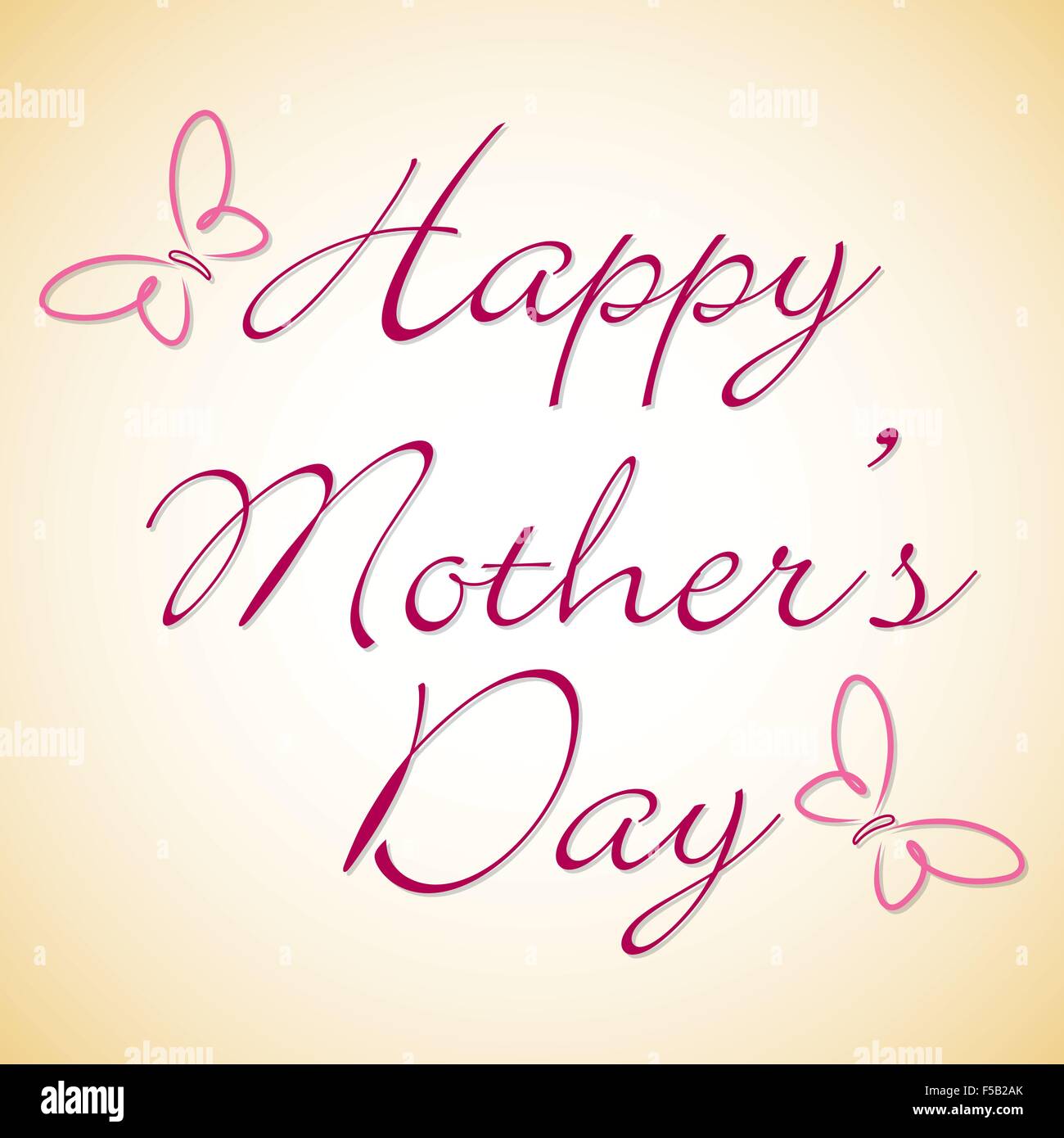 Happy Mother's Day butterfly card in vector format Stock Vector Image ...