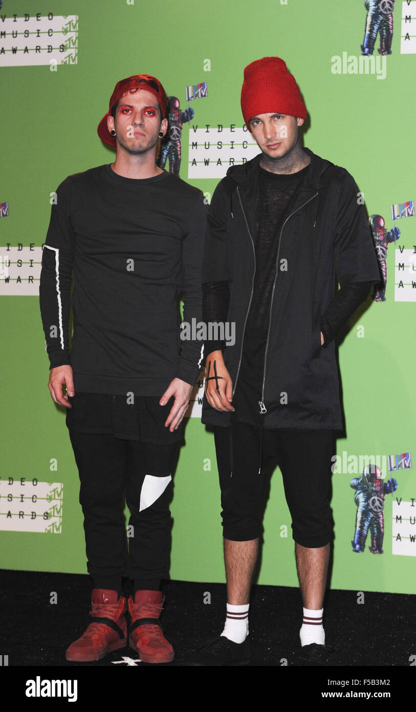 The MTV Video Music Awards 2015 Pressroom Featuring: Josh Dun, Tyler ...