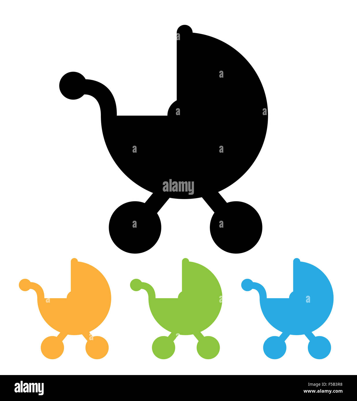 Baby pram black silhouette hi-res stock photography and images - Alamy