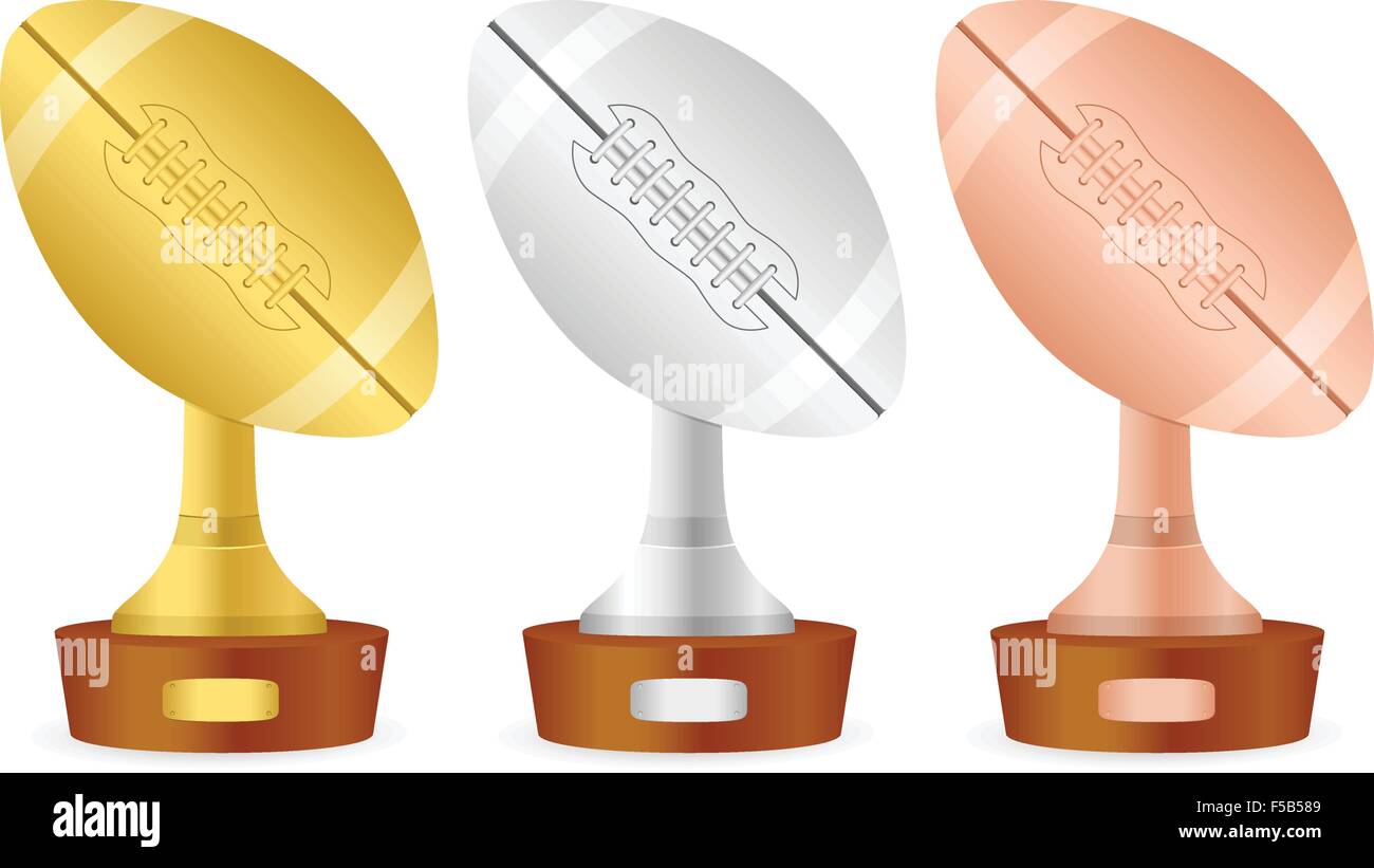 Football trophy set on white background. Vector illustration Stock ...