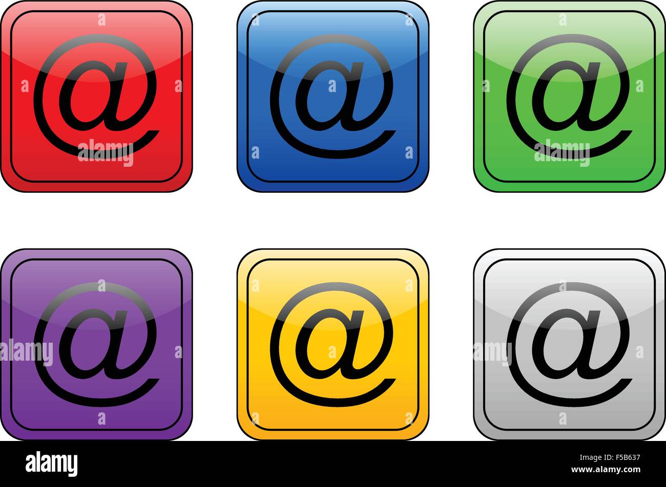 E-mail color web icon on a white background. Vector illustration Stock ...