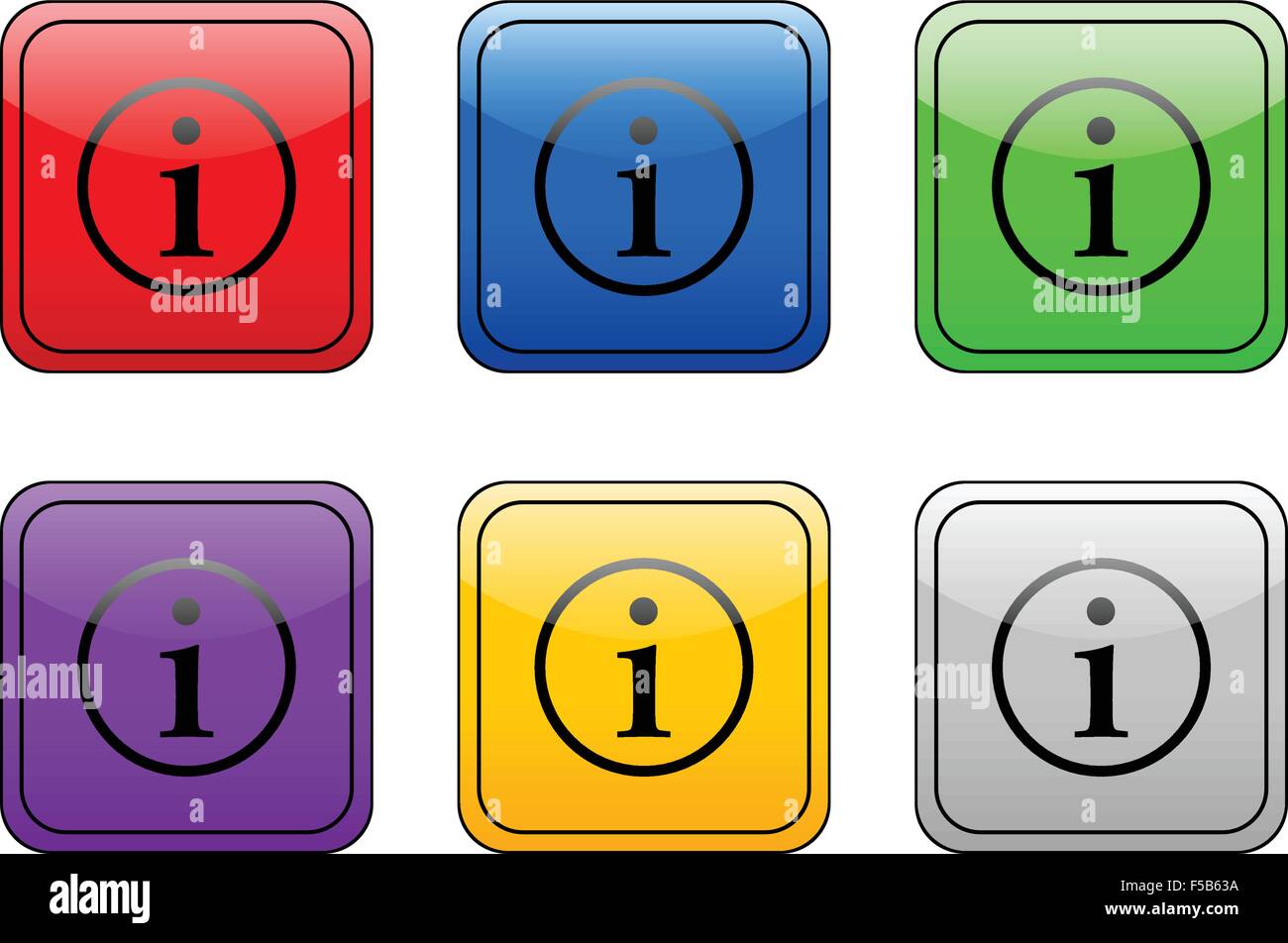 Information color web icon on a white background. Vector illustration ...