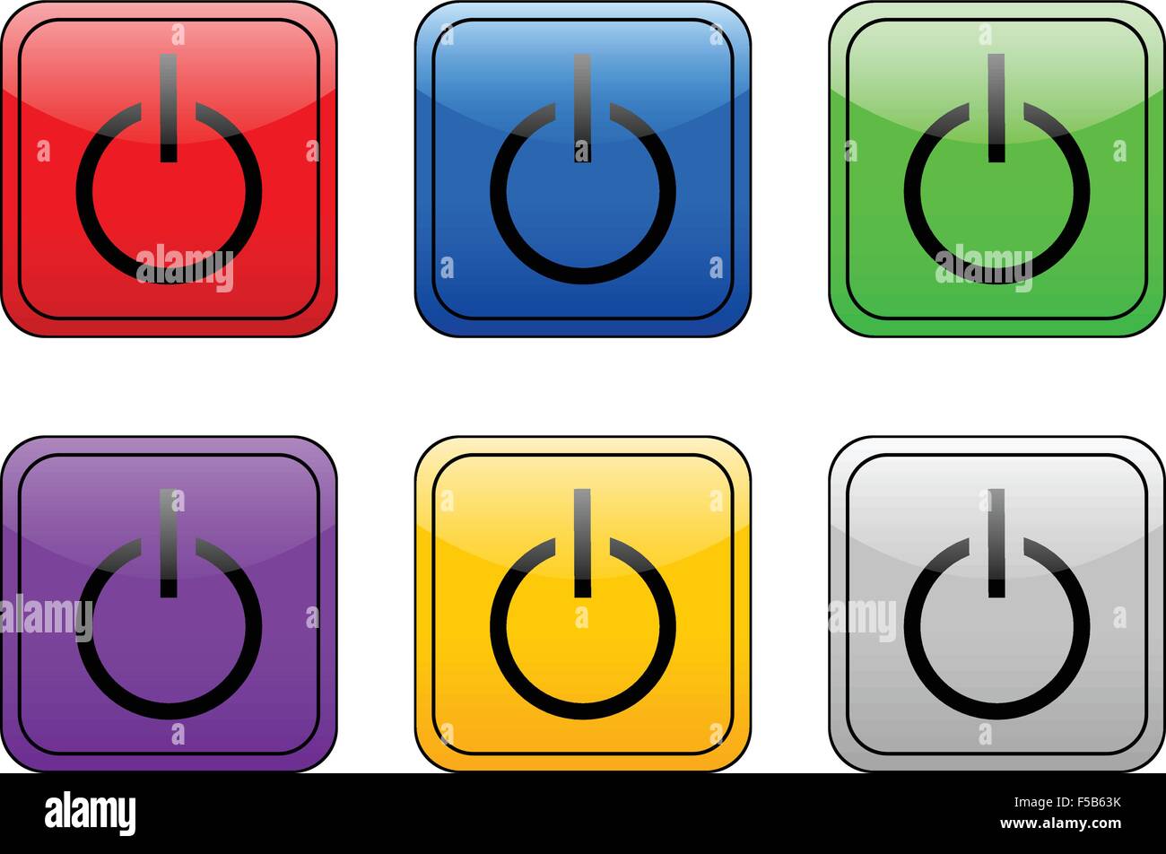 Power color web icon on a white background. Vector illustration Stock ...