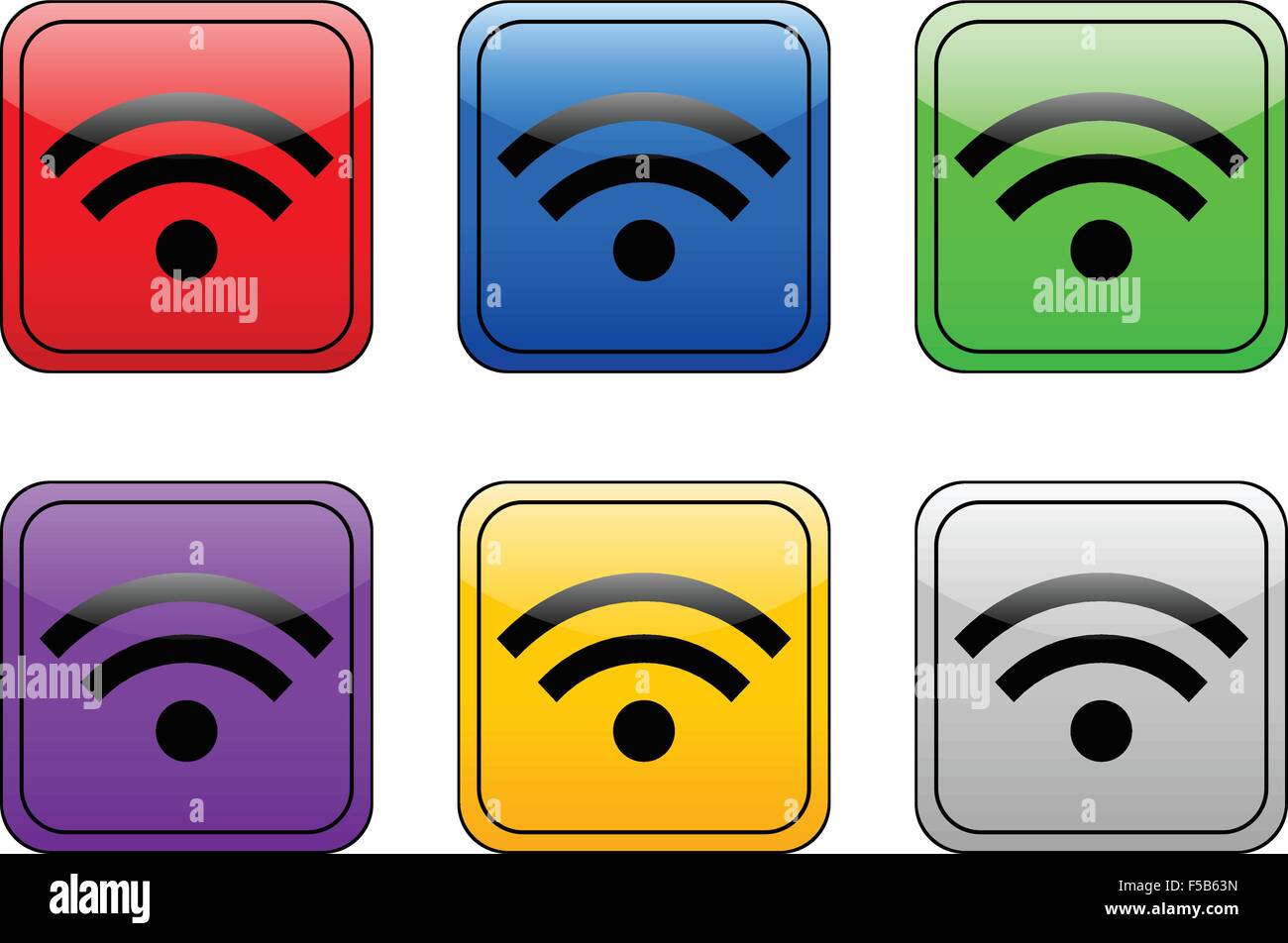 Rss color web icon on a white background. Vector illustration Stock ...