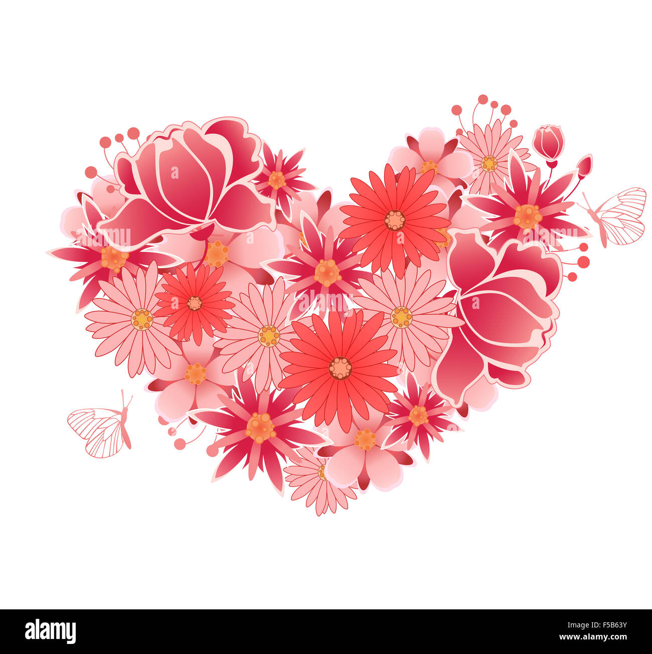 Pink romantic love heart Cut Out Stock Images & Pictures - Alamy