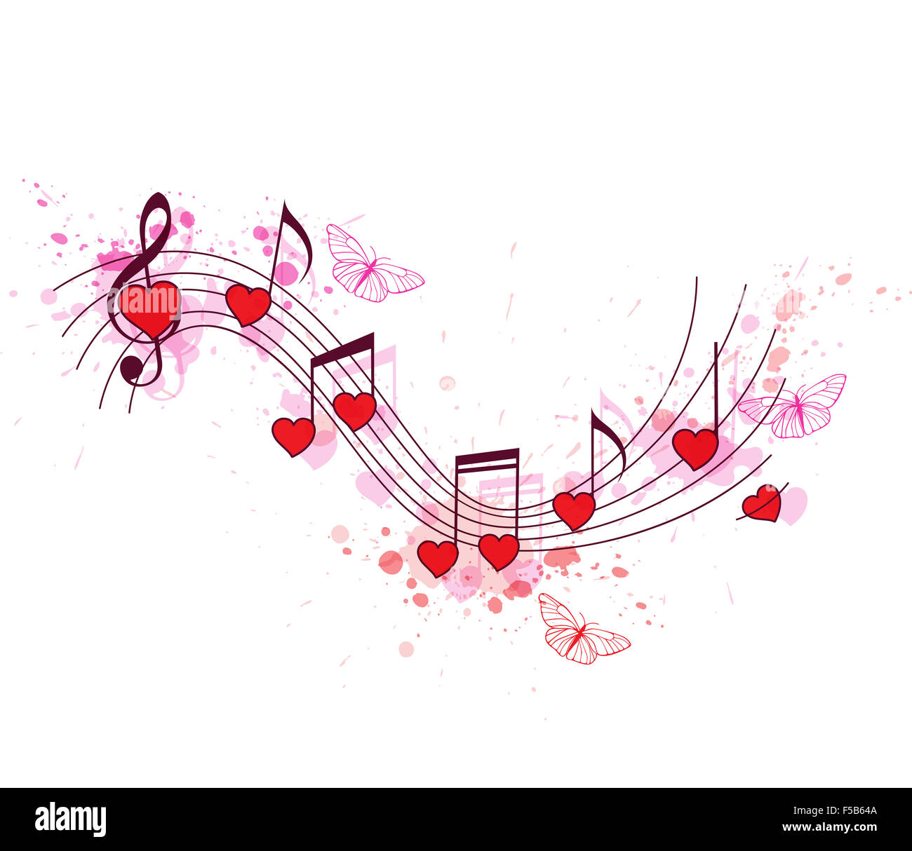 Red Music Notes