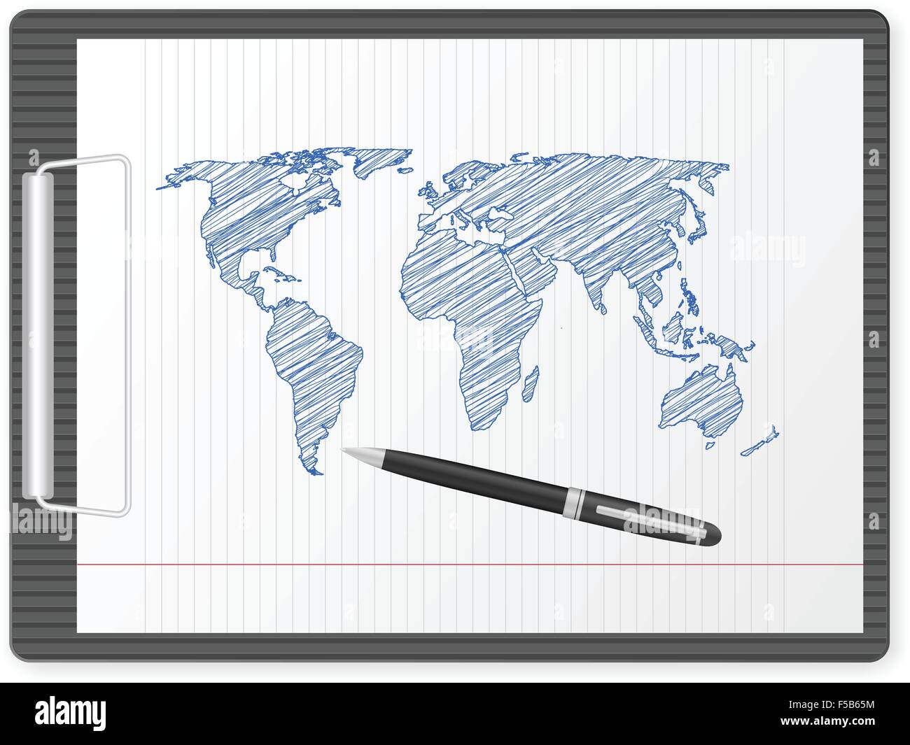 Drawing world map hi-res stock photography and images - Alamy