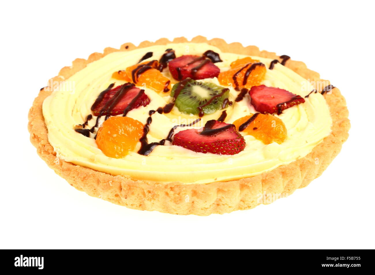 Fruit Tart with Pastry Cream Stock Photo - Alamy