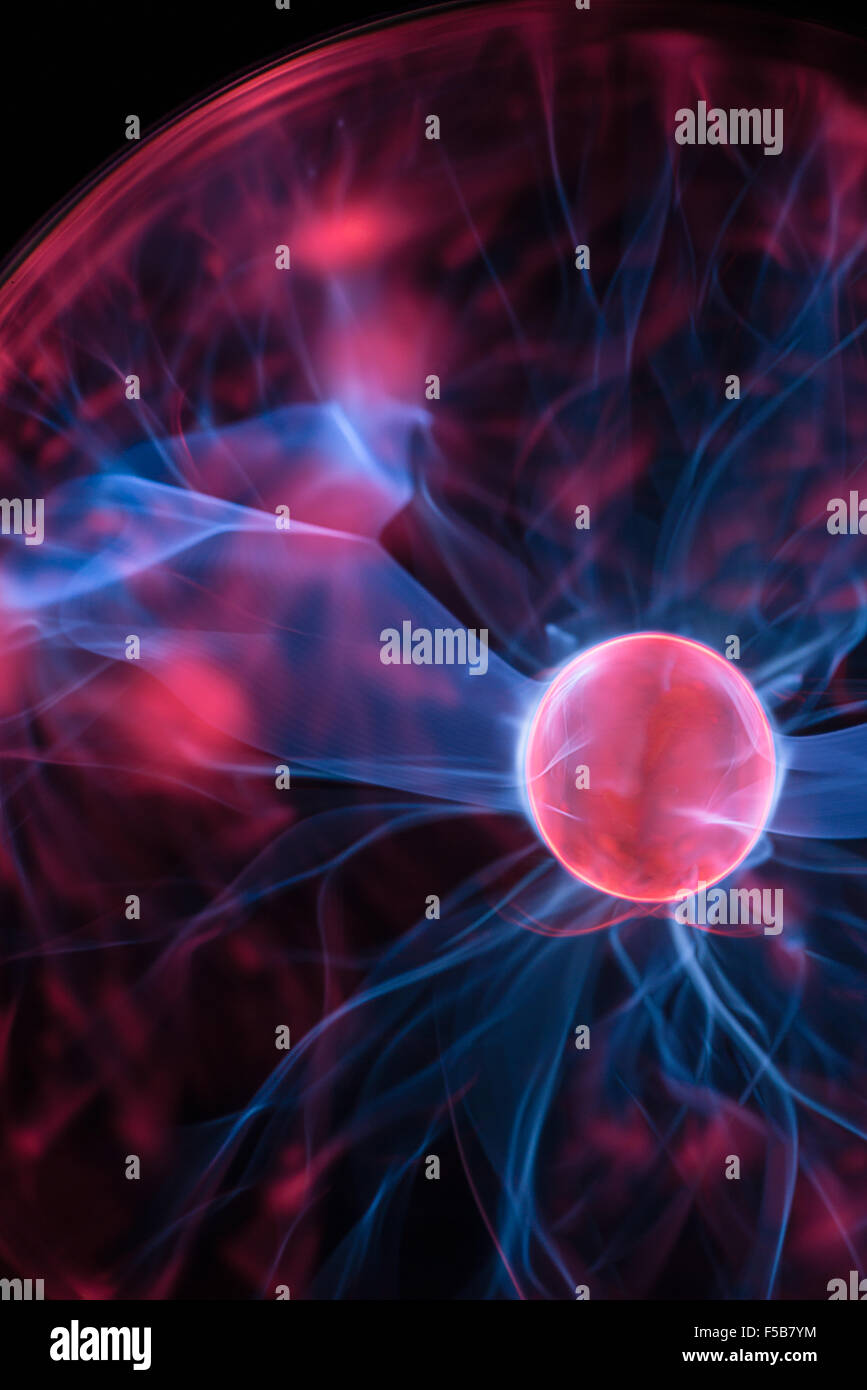 High voltage plasma discharge over time jumping between potential ...