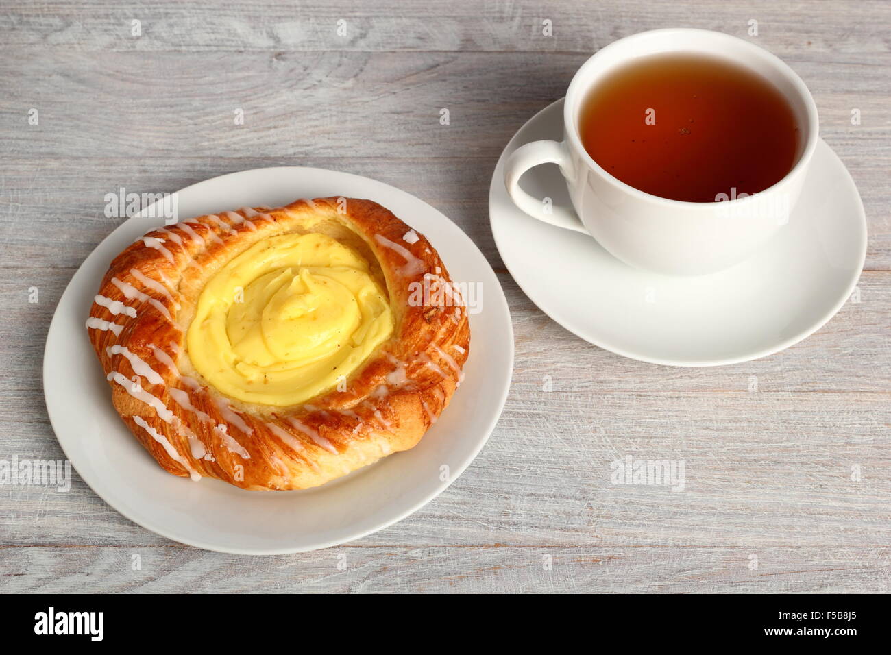 Danish Pastry with Custard Filling Stock Photo - Alamy