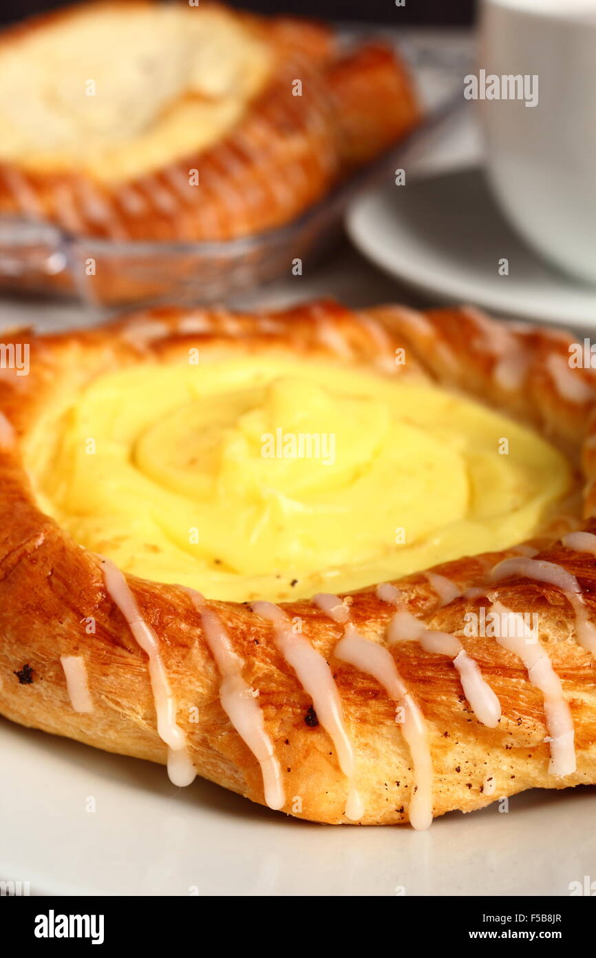 Danish Pastry with Custard Filling Stock Photo - Alamy