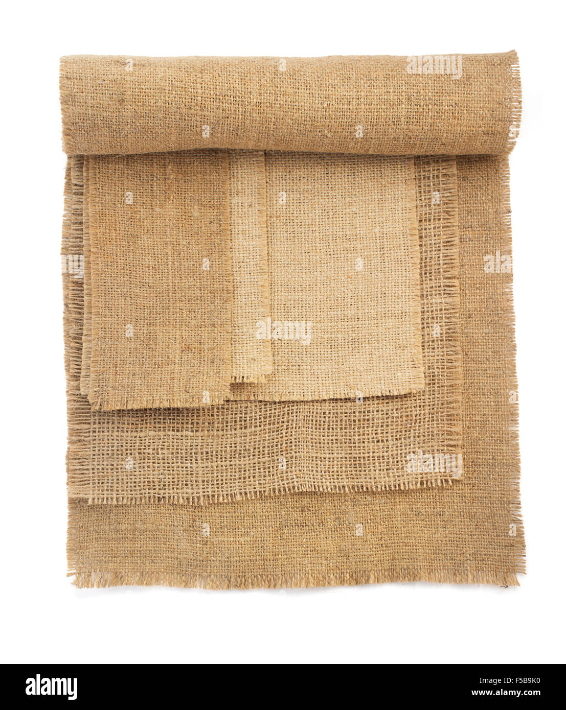 burlap hessian sacking isolated on white background Stock Photo - Alamy