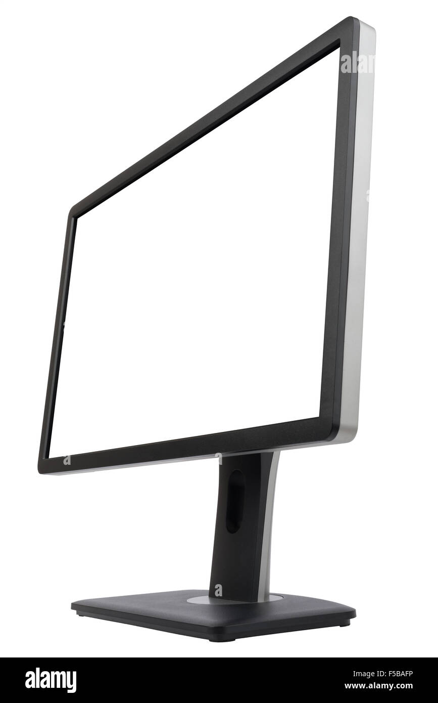 Display with blank screen on white Stock Photo - Alamy