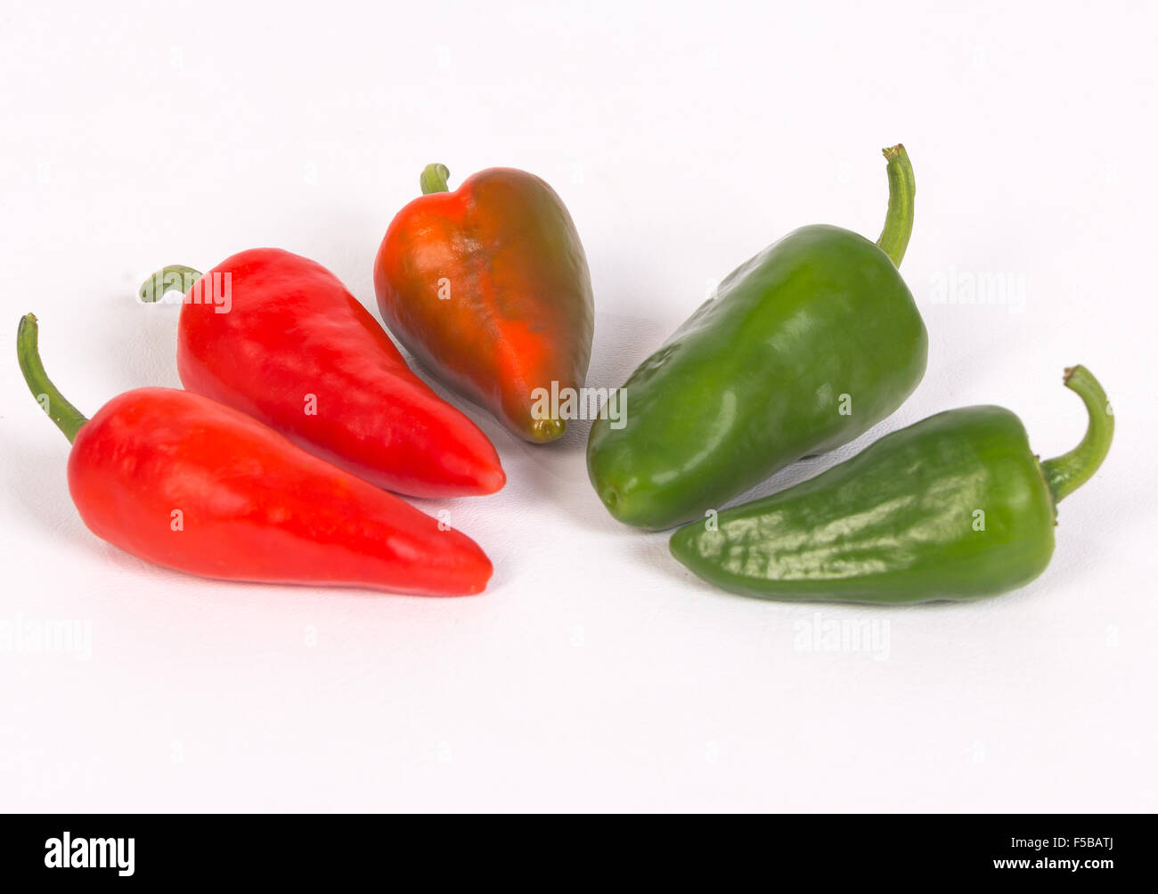 Group of pepper on white background Stock Photo - Alamy