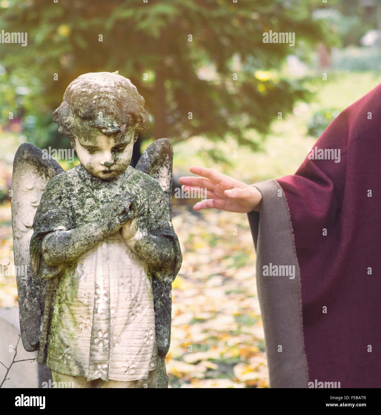Hand touching stone hi-res stock photography and images - Alamy