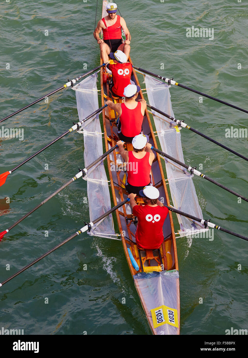 Rowing boat from above hi-res stock photography and images - Alamy
