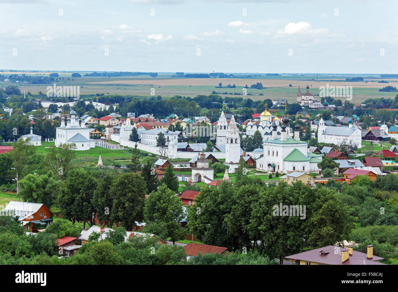 Suzdal City Aerial View with Pokrovsky convent Stock Photo - Alamy