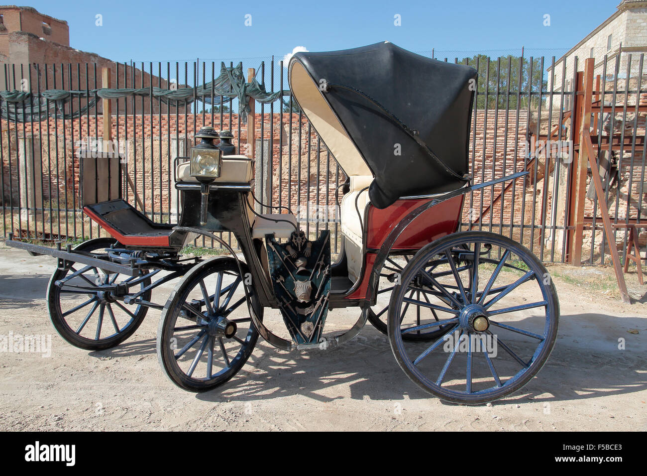 antique horse carriage in a outdoor exposition Stock Photo - Alamy