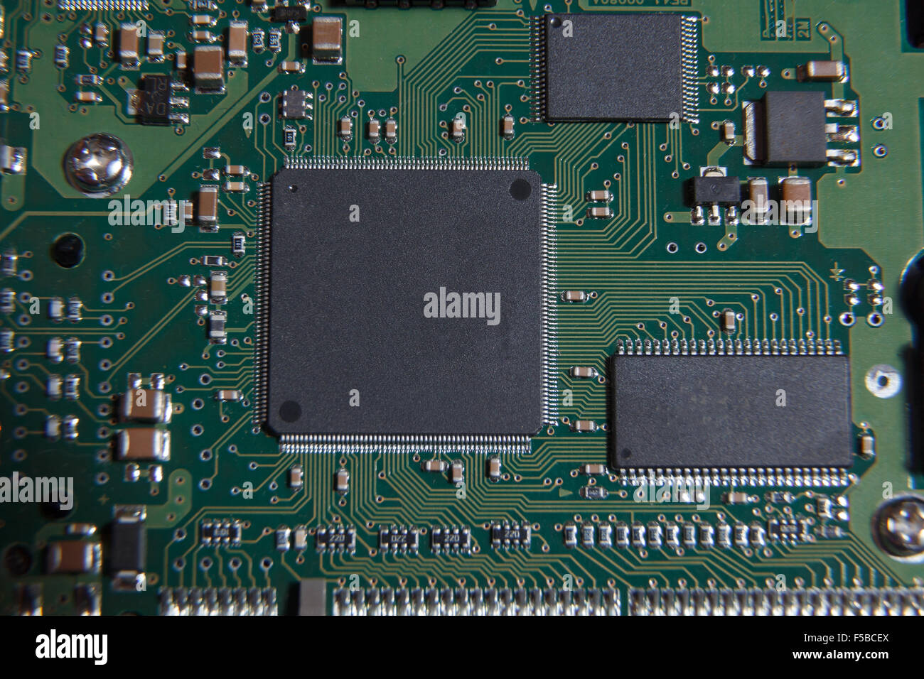 Green circuit board Stock Photo - Alamy