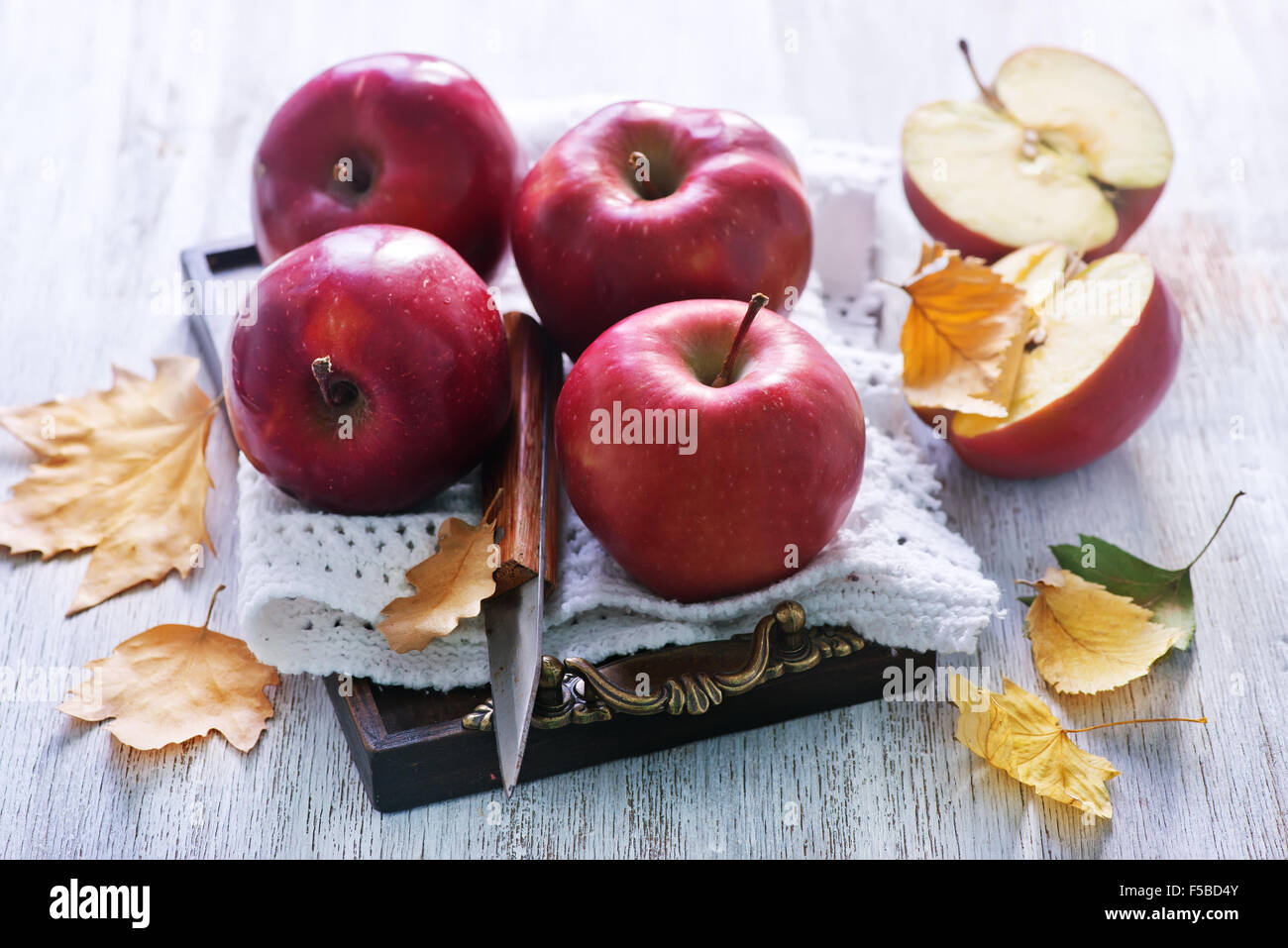 autumn baby clothes on the wooden table Stock Photo - Alamy