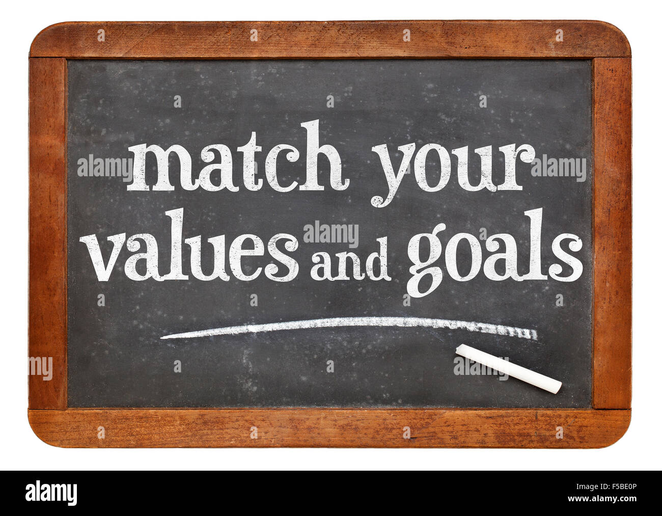 Match your values and goals - inspirational advice on a vintage slate ...