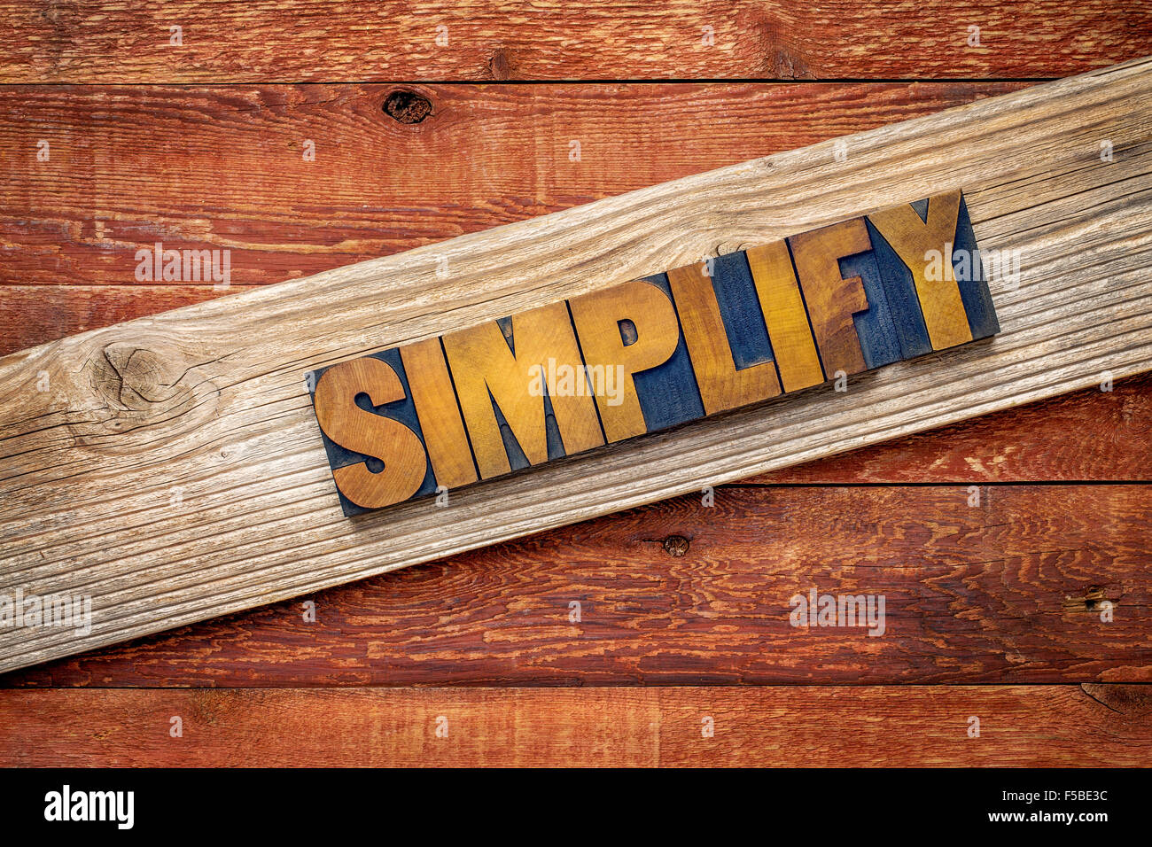simplify word rustic sign - letterpress wood type over grained cedar ...