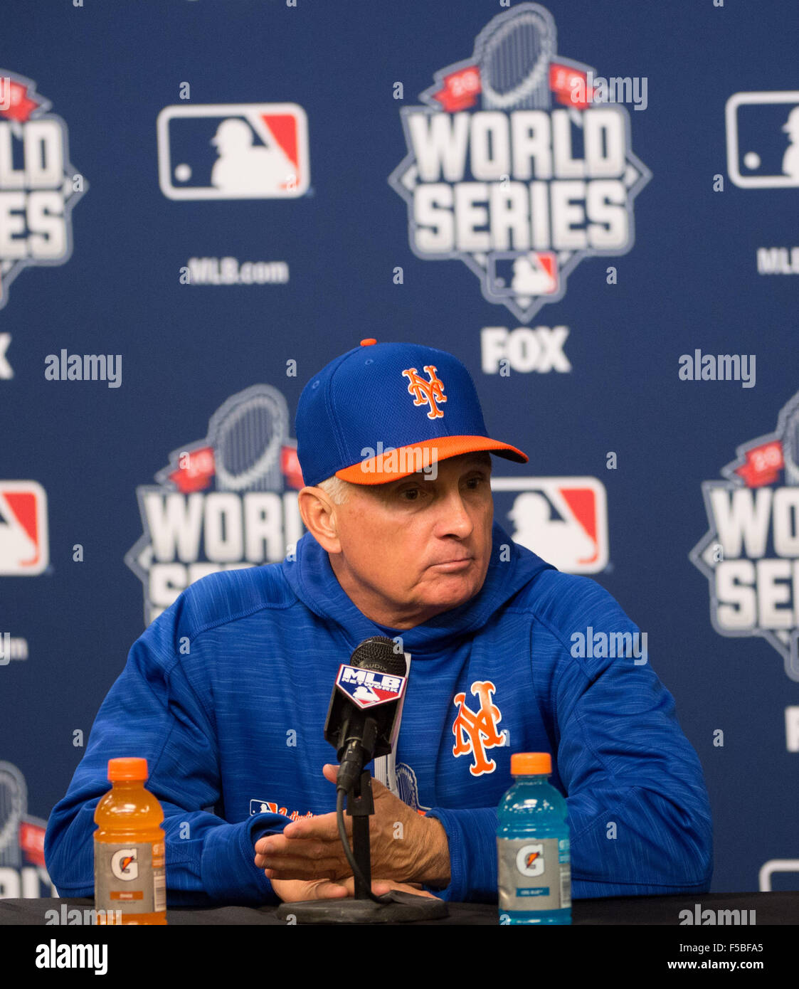 New York, NY, USA. 31st Oct, 2015. New York Mets manager TERRY COLLINS ...