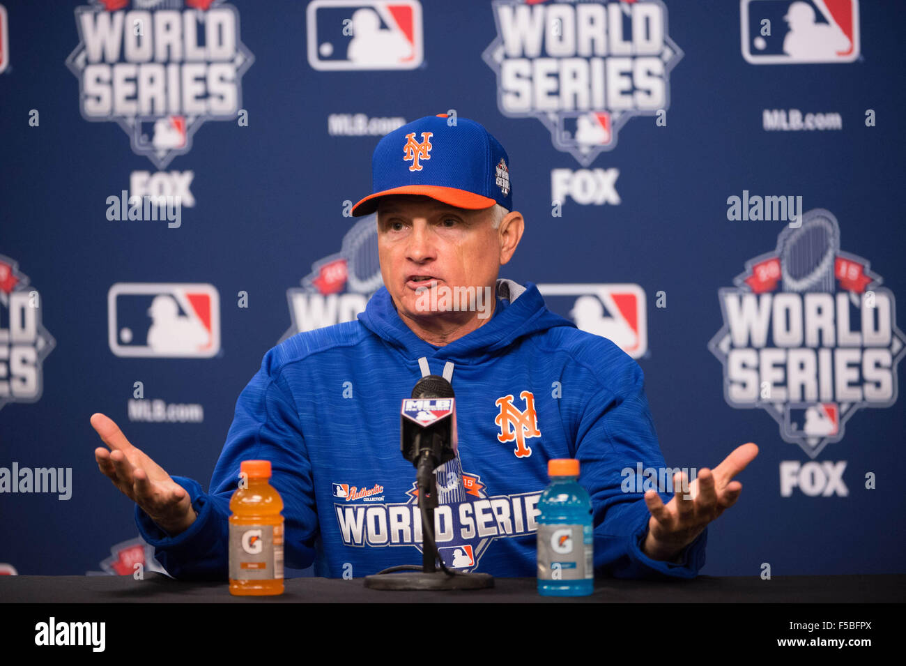 New York, NY, USA. 31st Oct, 2015. New York Mets manager TERRY COLLINS ...