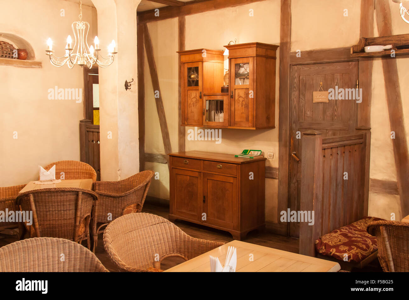 Street cafe with plaids in cold time, Riga, Latvia Stock Photo - Alamy