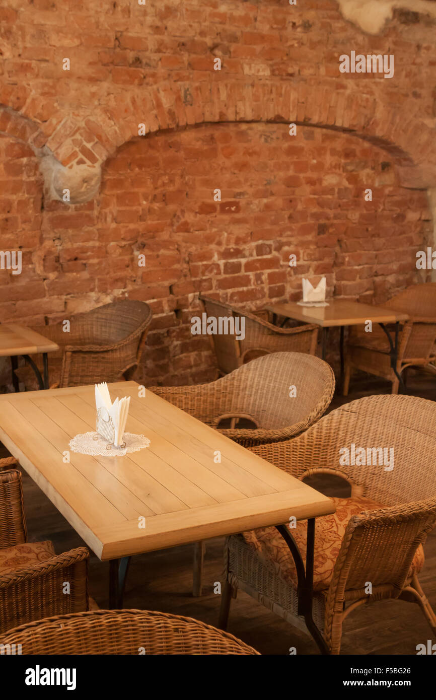 Street cafe with plaids in cold time, Riga, Latvia Stock Photo - Alamy