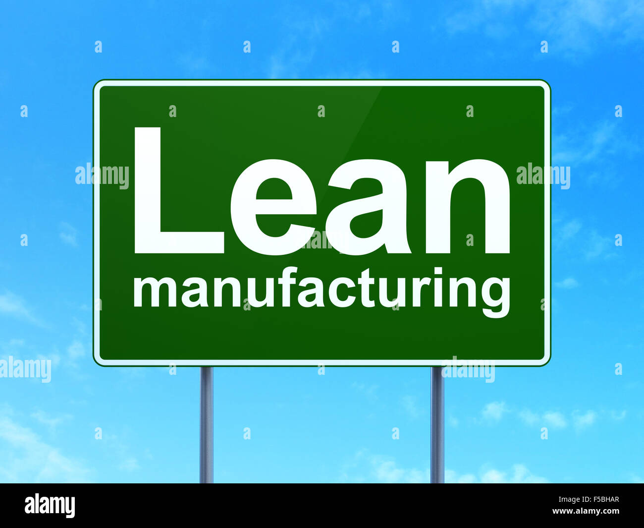Industry concept: Lean Manufacturing on road sign background Stock ...