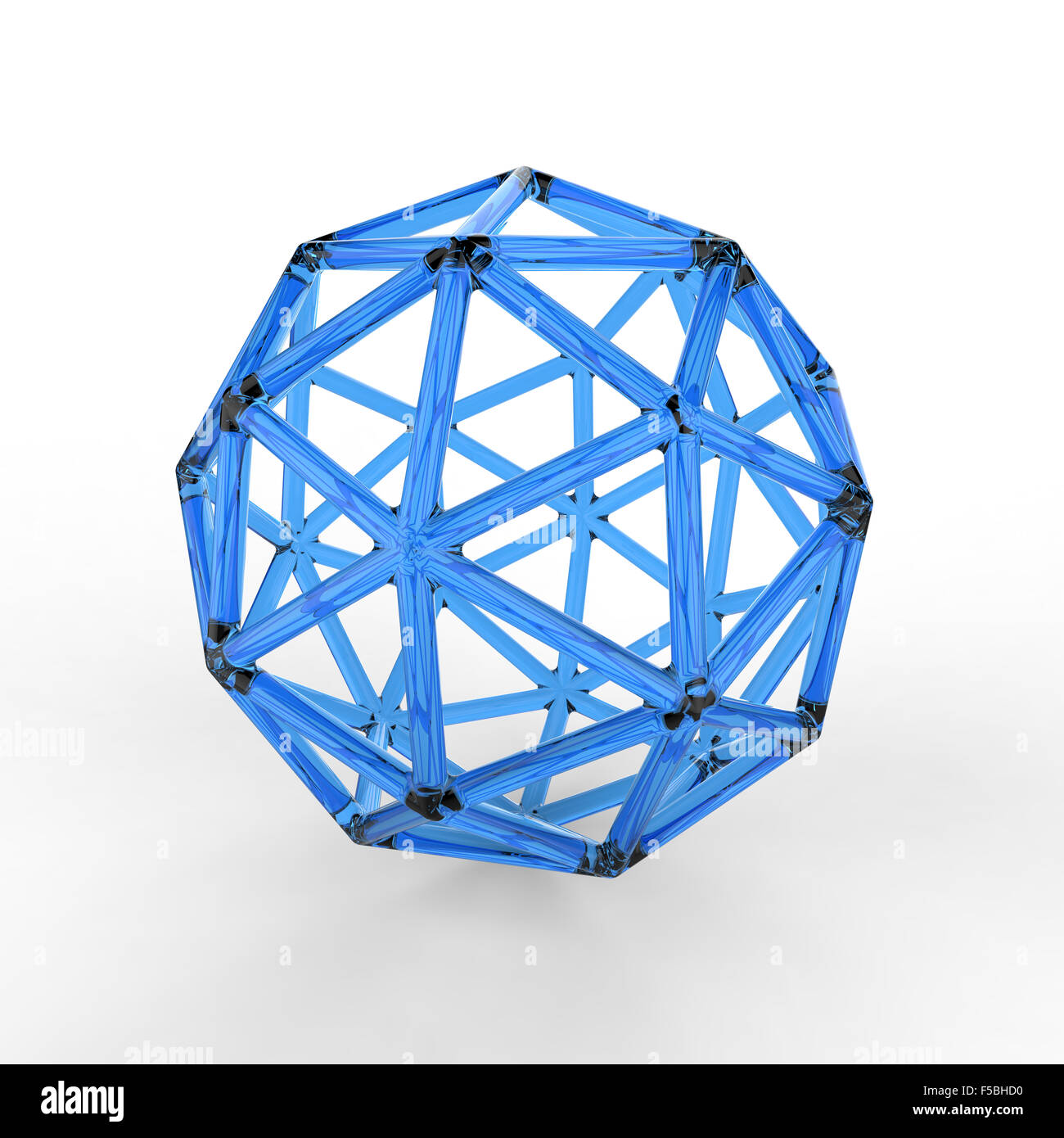Blue plastic dodecahedron transparent frame hi-res stock photography ...