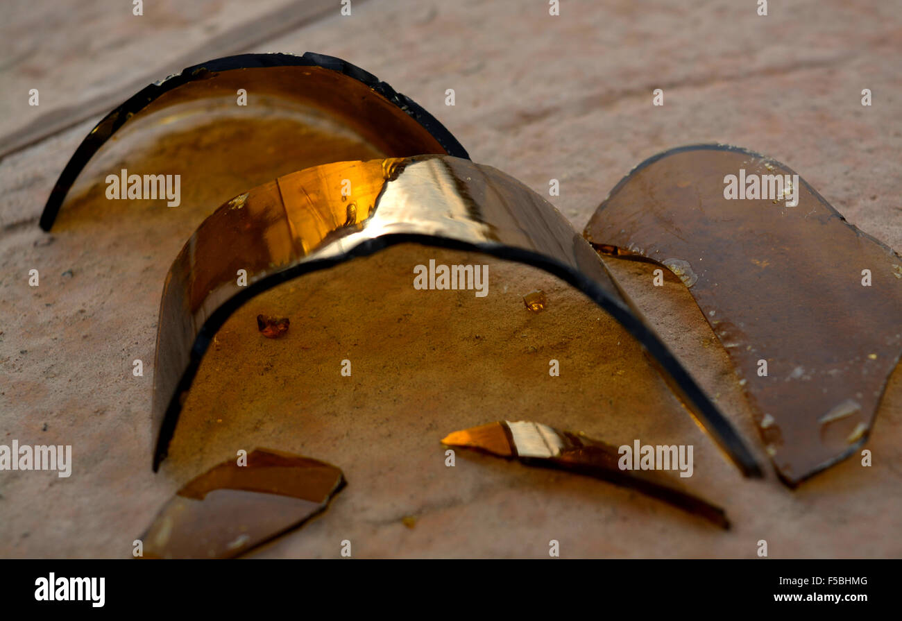 Broken Glass Reflecting Light and Dark Stock Photo - Alamy