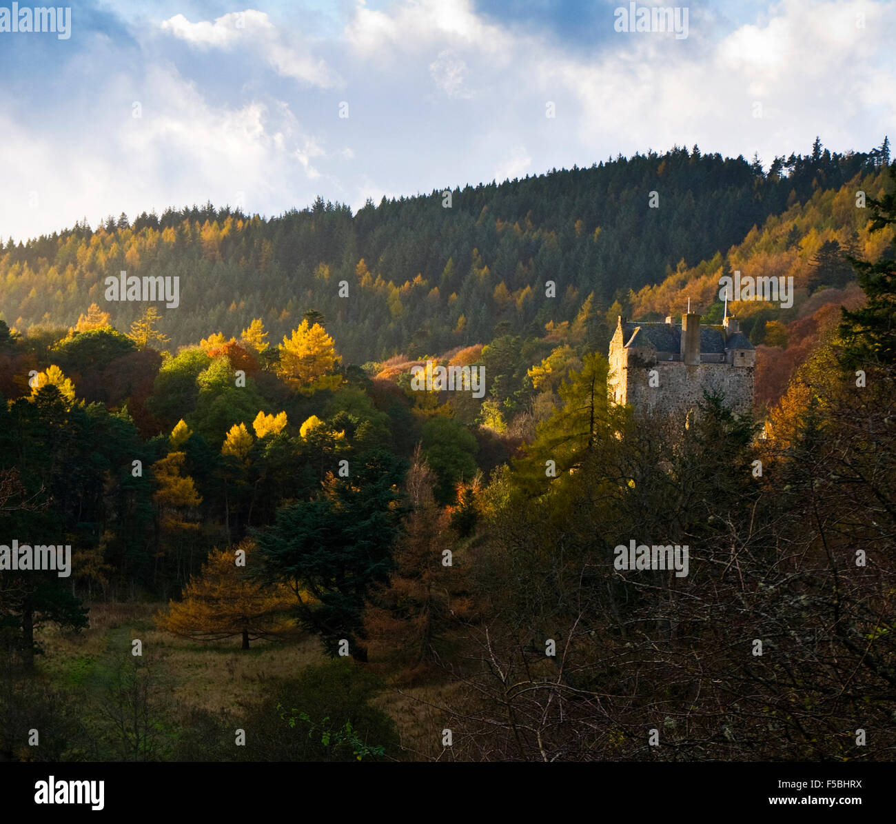 Neidpath Castle, Scottish Borders, at dusk Stock Photo - Alamy