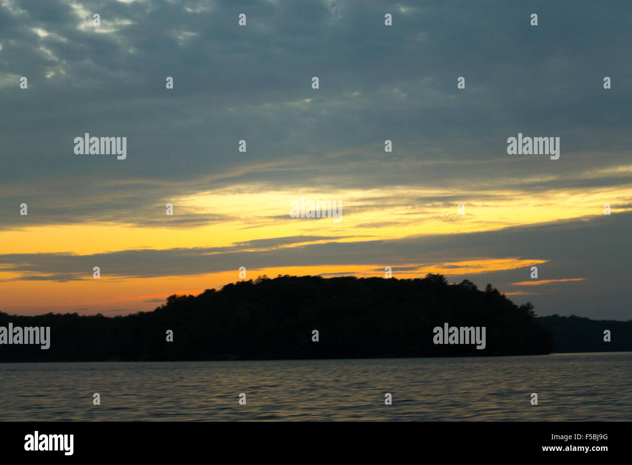 Sunset by Dick lake in Ontraio (Canada Stock Photo - Alamy