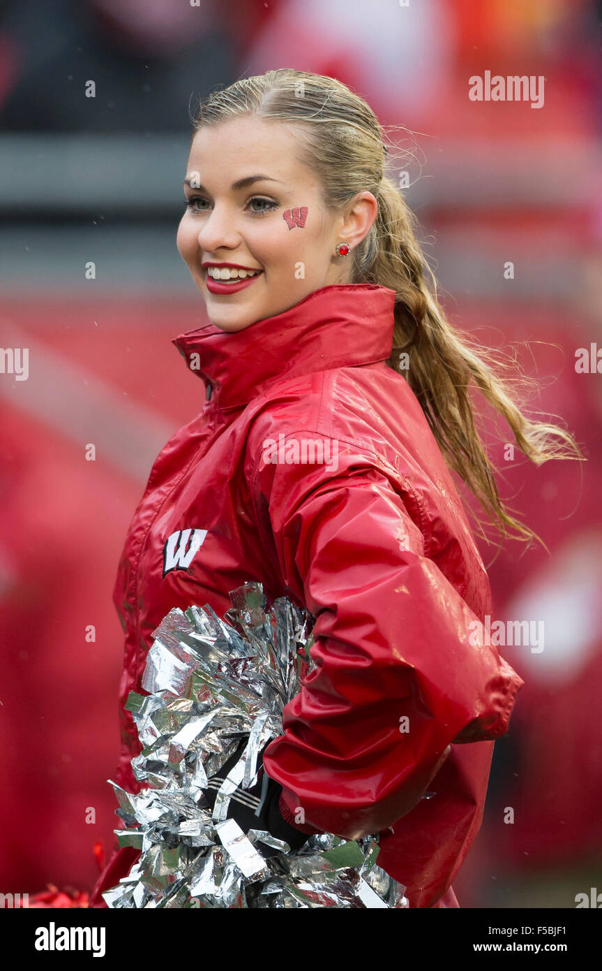 Madison, WI, USA. 31st Oct, 2015. A Wisconsin dance team member ...