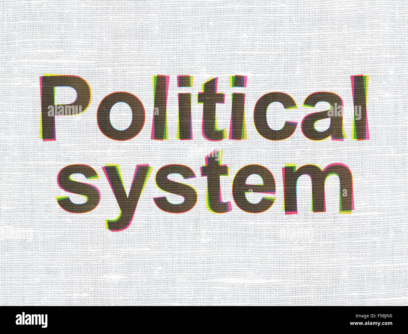 Political concept: Political System on fabric texture background Stock ...