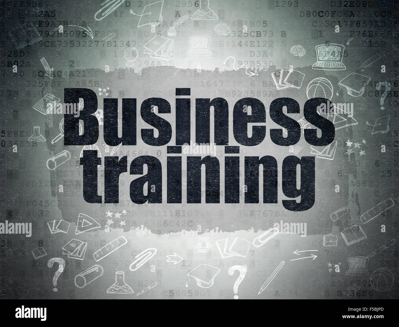 Learning concept: Business Training on Digital Paper background Stock ...