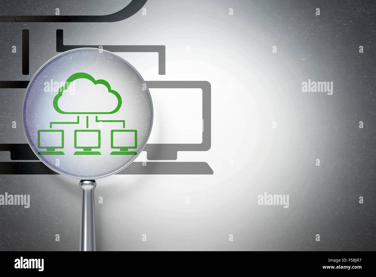 Cloud networking concept: Cloud Network with optical glass on digital ...