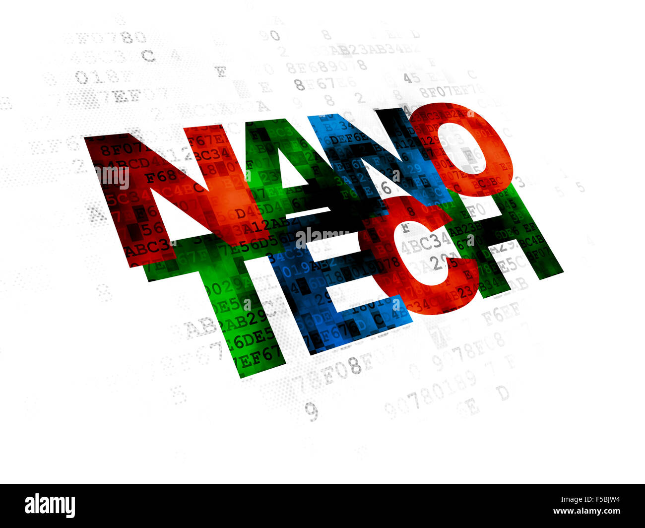 Science concept: Nanotech on Digital background Stock Photo - Alamy