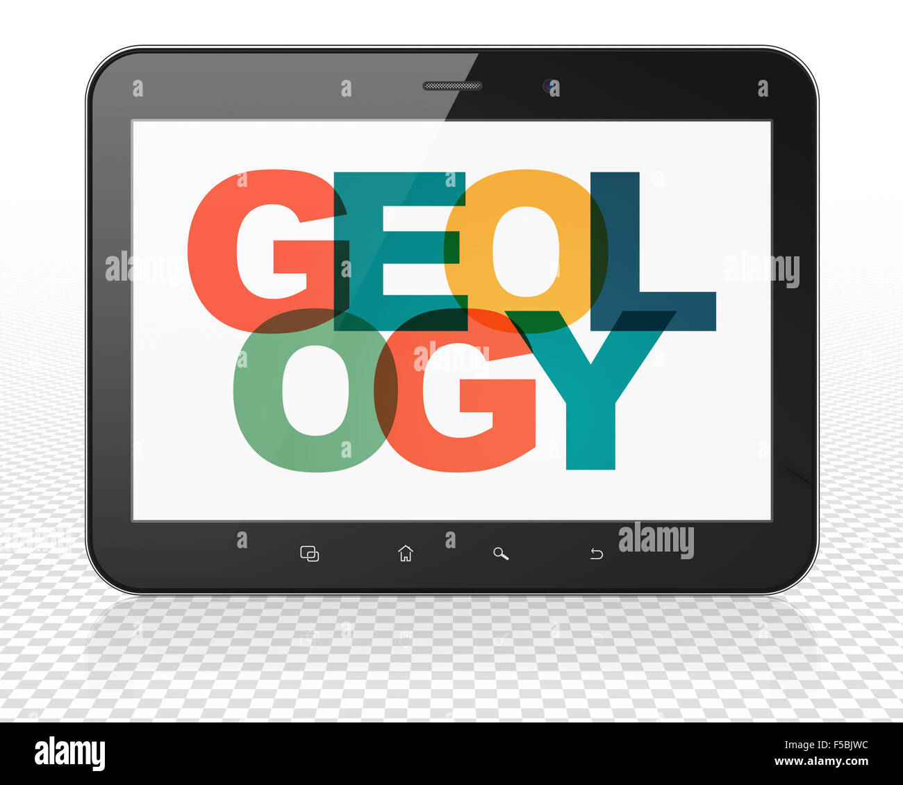 Science concept: Tablet Pc Computer with Geology on display Stock Photo ...