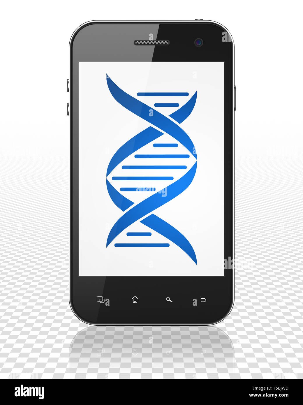 Science concept: Smartphone with DNA on display Stock Photo - Alamy