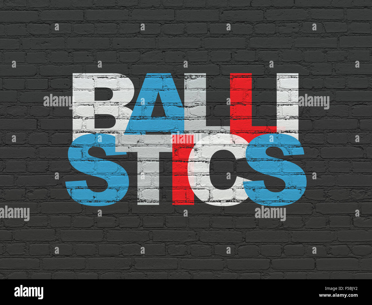Science concept: Ballistics on wall background Stock Photo - Alamy