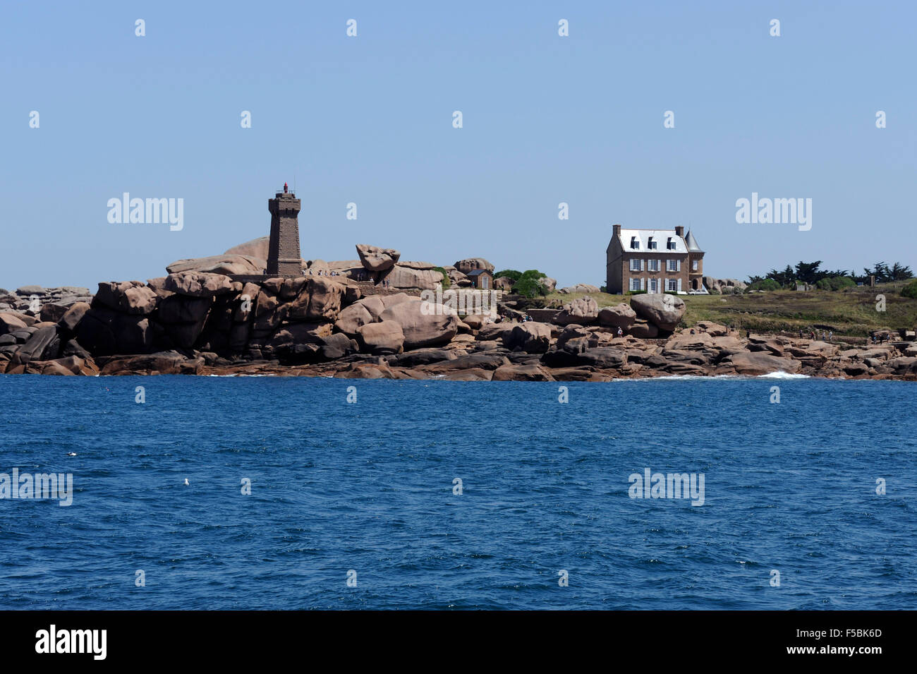 Pink granite coast,Gustave Eiffel house,Ploumanac'h,phare de Mean Ruz ...
