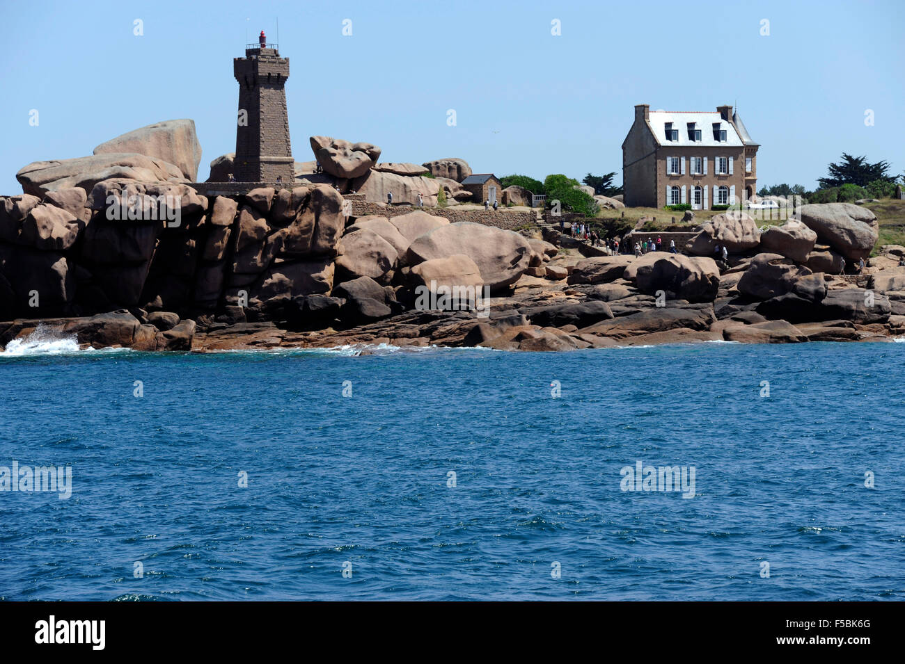 Pink granite coast,Gustave Eiffel house,Ploumanac'h,phare de Mean Ruz ...