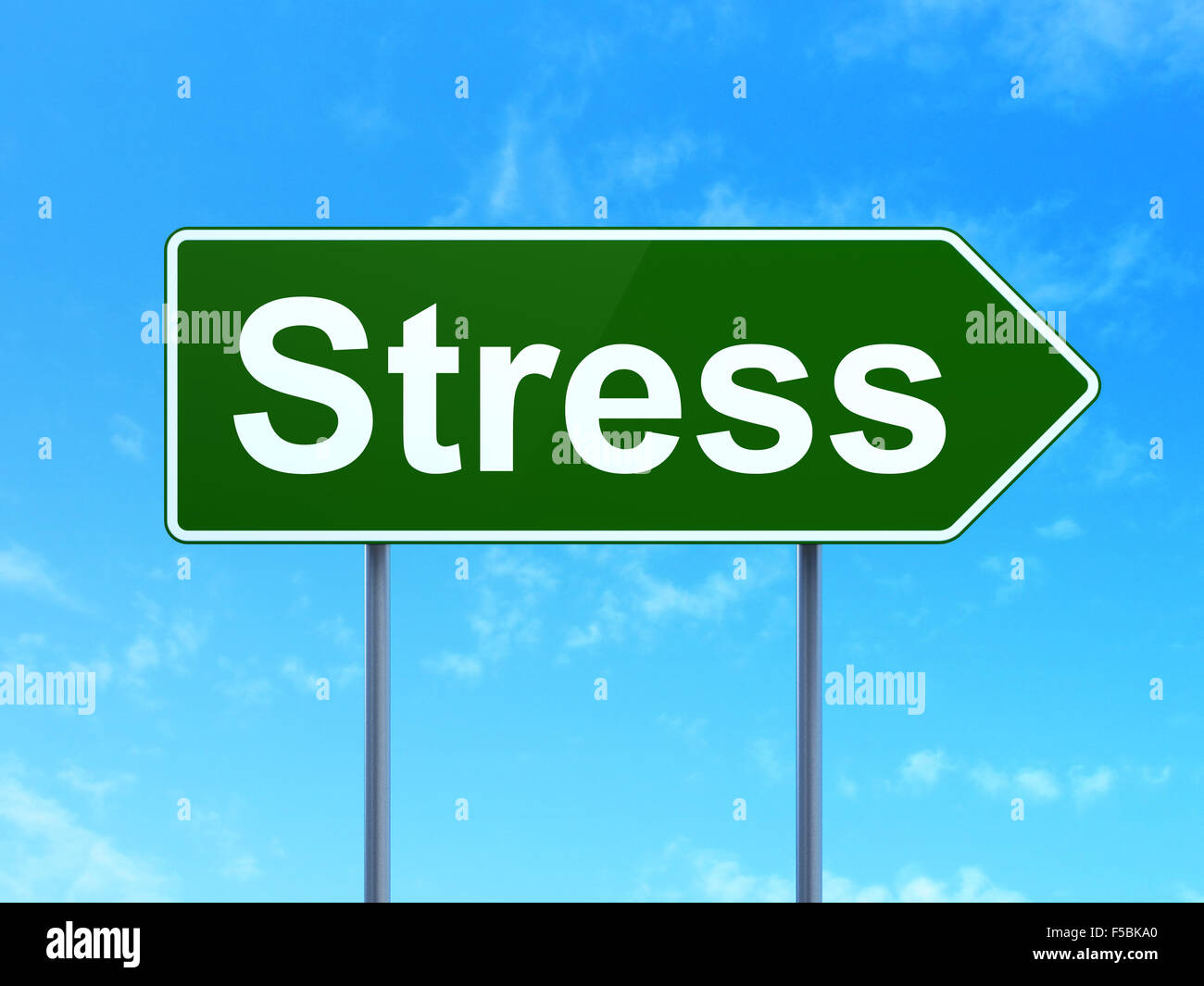 Medicine concept: Stress on road sign background Stock Photo - Alamy