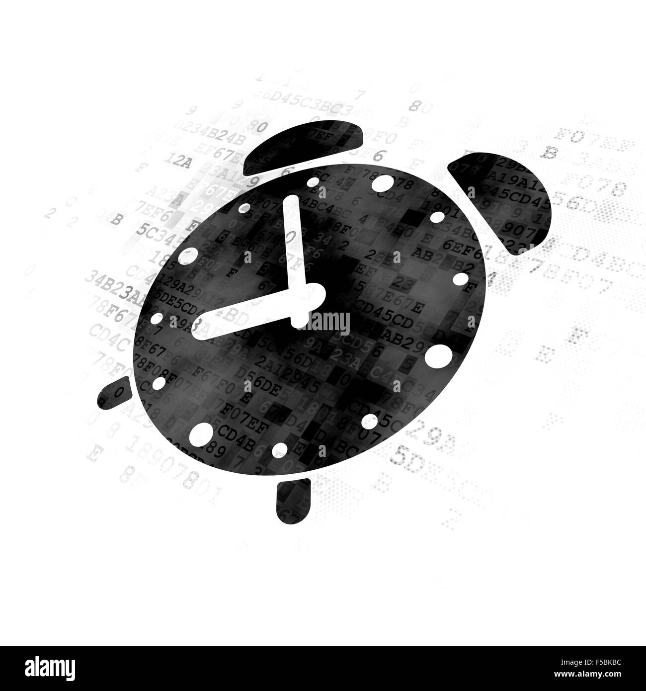 Timeline concept: Alarm Clock on Digital background Stock Photo - Alamy