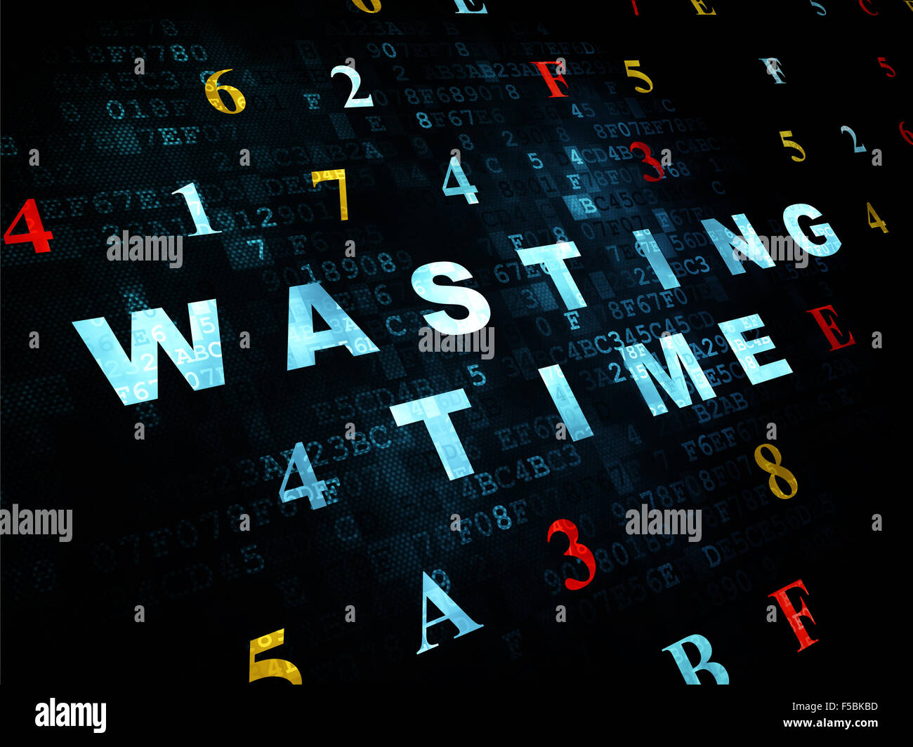 Timeline concept: Wasting Time on Digital background Stock Photo - Alamy