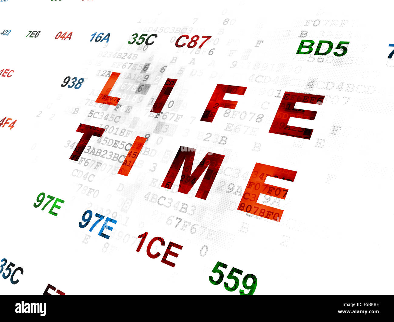 Timeline concept: Life Time on Digital background Stock Photo - Alamy